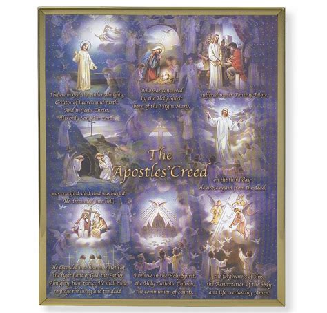 Apostles Creed Gold Framed Plaque Art