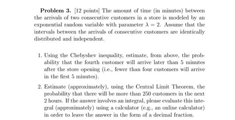 solved problem 3 [12 ﻿points] ﻿the amount of time in
