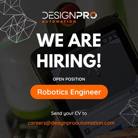 Were Hiring Robotics Engineer Designpro Automation