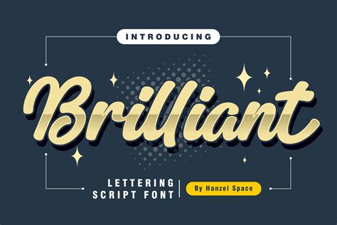 Brilliant Lettering Script Font Hanzel Space Studio