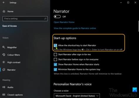 How To Configure Narrator Settings On Windows Computer
