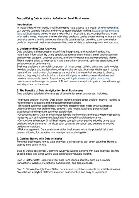 Ppt Demystifying Data Analytics Powerpoint Presentation Free