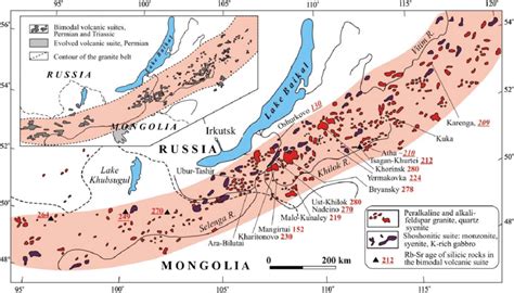 Distribution Of The Late Paleozoic And Mesozoic Pa And Afs Granitoids