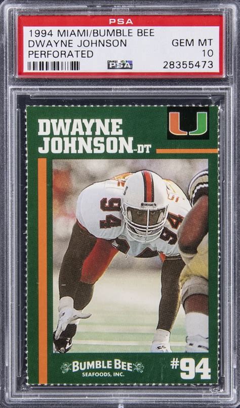 Dwayne Johnson 1994 Dwayne Johnson University Of Miami Football