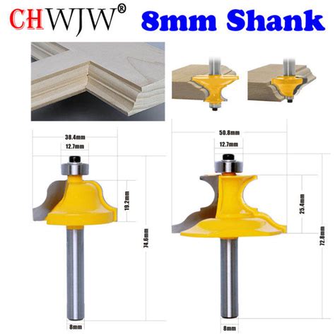 Chwjw 1 2pc 8mm Shank Wainscoting โรมัน Ogee Pedestal Router Bit C3 คา