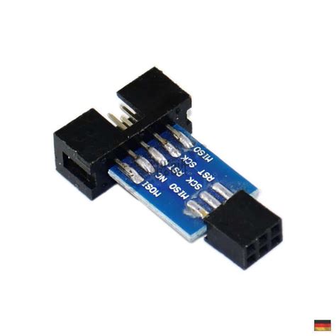 AVRISP USBASP Adapter 10 Pin 6 Pin STK500 Adapterboard Stecker Verbinder MAKERSHOP DE