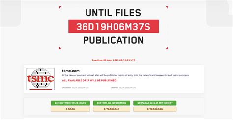 Hackers Demand 70m From Tsmc But Only Third Party Test System Was Hit Pcmag