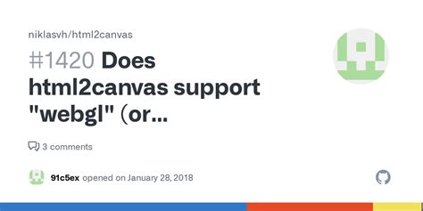 Does Html2canvas Support Webgl Or Experimental Webgl Context