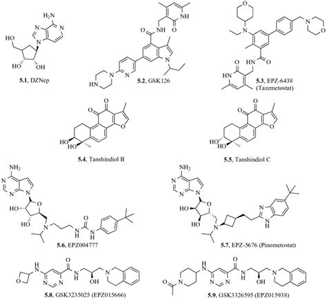 Chemical Structures Of Histone Methyltransferase Inhibitors Download
