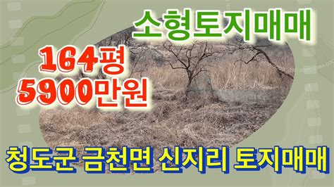 멋진 소형토지 매물번호341 청도군금천면신지리 Youtube