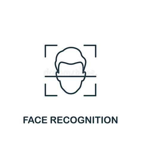 Face Recognition Icon Monochrome Simple Smart Technology Icon For