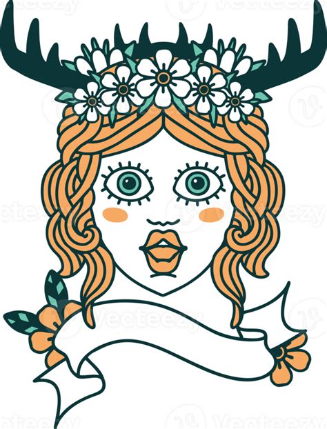 Retro Tattoo Style Human Druid 45109430 Png