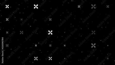 Template Animation Of Evenly Spaced Abstract Star Symbols Of Different