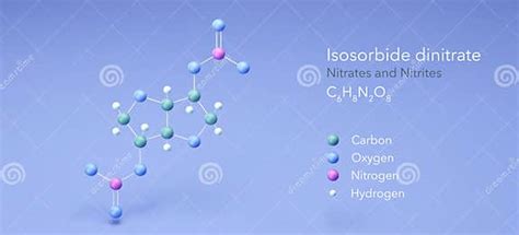 Isosorbide Dinitrate Molecule Molecular Structures Nitrates And Nitrites 3d Model Structural