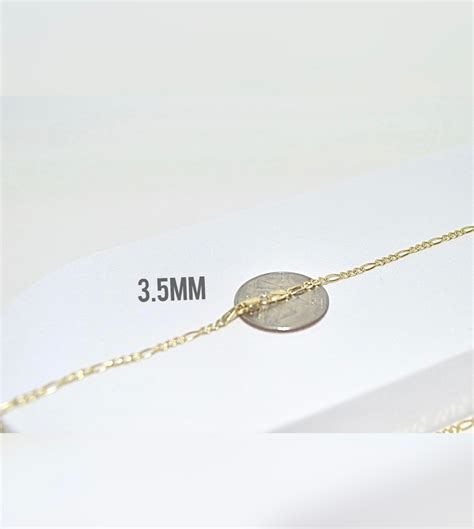 Gold Figaro Chain Necklace 14k Solid Figaro Chain Mens Etsy