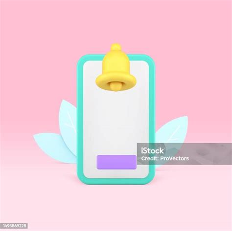 스마트폰 알림 경고 빈 화면 버튼 링 벨 3d 아이콘 사실적인 벡터 그림 경고 기호에 대한 스톡 벡터 아트 및 기타 이미지 경고 기호 공란 누름 버튼 Istock