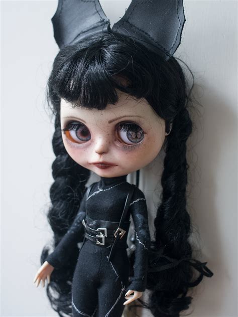 Wednesday Addams Cat Bodysuit Jumpsuit For Boat Race Handmade Blythe Outfit Pullip Blythe Custom