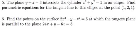 Solved The Plane Y Z Intersects The Cylinder A Y Chegg