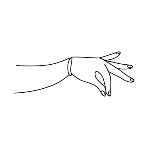 Premium Vector Continuous One Line Art Drawing Of Human Hand Vector