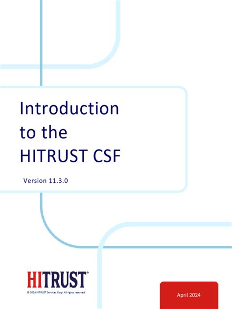 Introduction To Hitrust Csf Pdf Regulatory Compliance Information