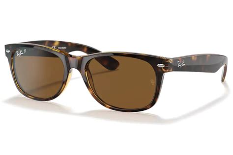 Ray Ban New Wayfarer Classic Sunglasses With Tortoise Frame And Brown Lenses Sportsman S