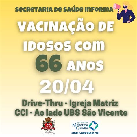 SECRETÁRIA DE SAÚDE INFORMA QUE A PARTIR DESTA TERÇA FEIRA 20 IDOSOS