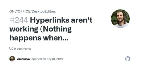 Hyperlinks Arent Working Nothing Happens When Ctrlleft Click