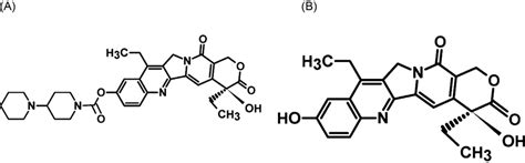 Chemical Structure Of Irinotecan A And Sn 38 B Download Scientific Diagram