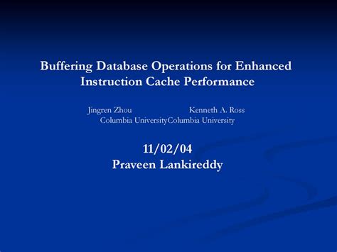 Buffering Database Operations For Enhanced Ppt Download