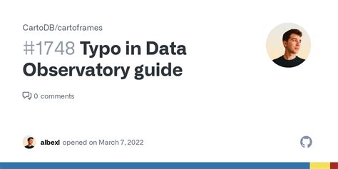 Typo In Data Observatory Guide · Issue 1748 · Cartodbcartoframes · Github