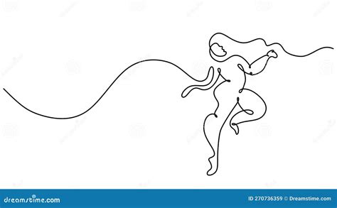Une Ligne Continue Dessin Dhomme Dansant Gens Picasso Illustration