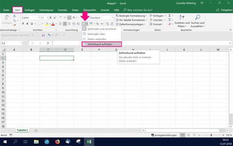 Excel Zelle Teilen So Klappts Heise Online