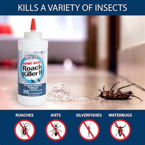Avenger 16 Oz Boric Acid Roach Killer Ii Powder 64 Boric Acid Roach