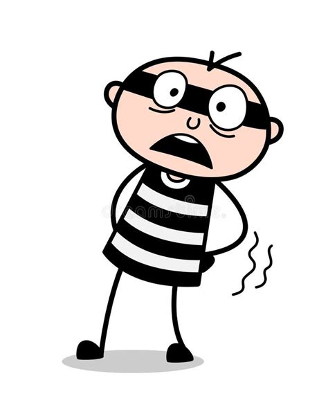 La Cara Del Ladrón Opciones Y Contorno Bicolores Ilustración Del Vector