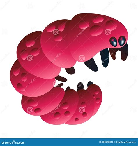 A Space Insect In The Form Of A Maggot Larvae Of A May Beetle With