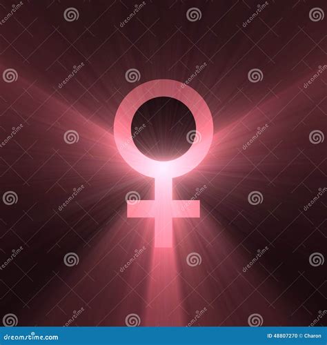 Female Symbol Venus Sign Light Halo Stock Photo CartoonDealer