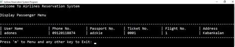 Airlines Reservation System Project In C And Mysql Database 2022