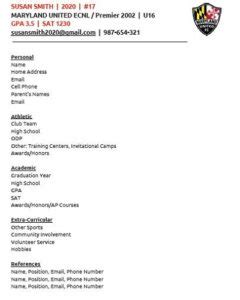 15 Free Soccer Player Profile Templates Forms Examples Template