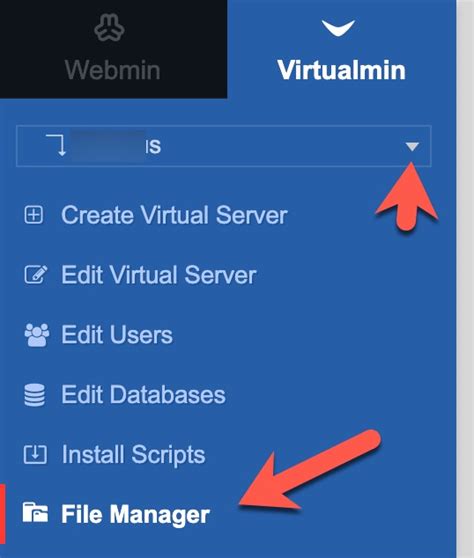 upload and extract files in virtualmin panel bryzar kb