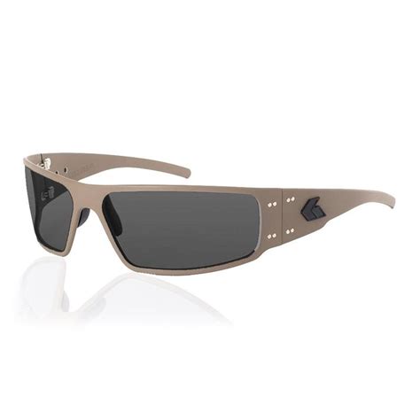New Gatorz Magnum 20 Asian Fit Cerakote Tan Frame Smoke Polarized Lens