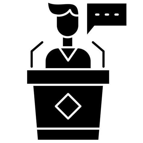 Speech Delivery Solid Style 60603916 Vector Art At Vecteezy