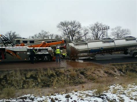 Truck Carrying 3500 Gallons Of Liquid Chocolate Crashes In Arizona