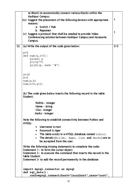 Cbse Class 12 Computer Science Sample Paper 2023 Pdf Class 12