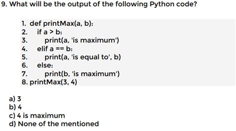 9 What Will Be The Output Of The Following StudyX