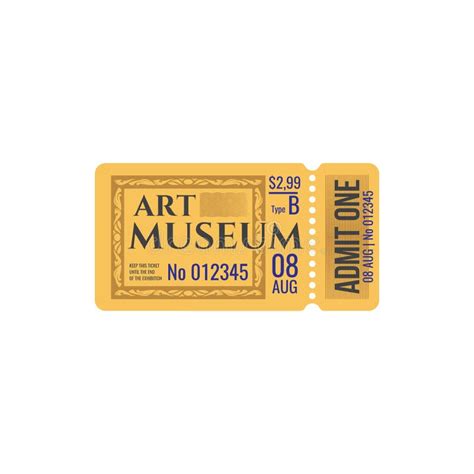 Entry Ticket To Museum Stock Illustrations 65 Entry Ticket To Museum