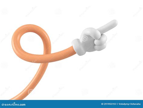 Emoji Flexible Twisted Hand Showing Right Pointing Gesture Isolated