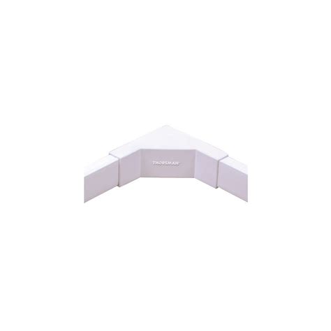 Esquinero Interior Blanco De Pvc Auto Extinguible Para Canaletas