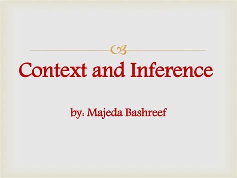Semantics Context And Inferencepdf Semantics Pdf