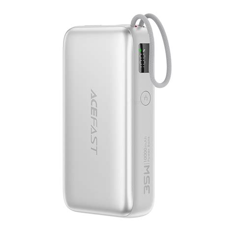 Baterie Externa Usb C 10000mah 35w Cablu Acefast M32 Silver