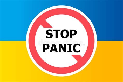 Stop Panic Flat Vector Illustration Stock Vector Illustration Of